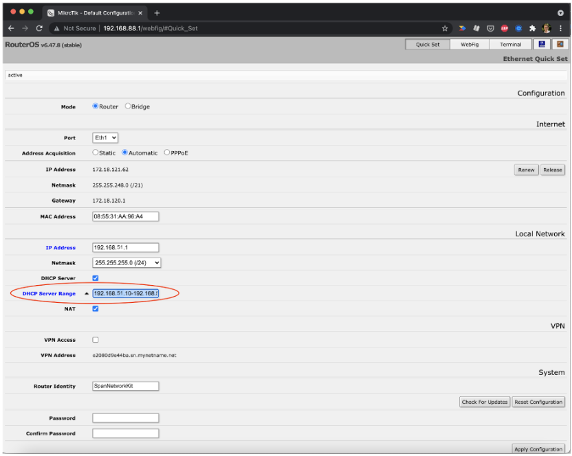 App Note: SPAN Networking Kit